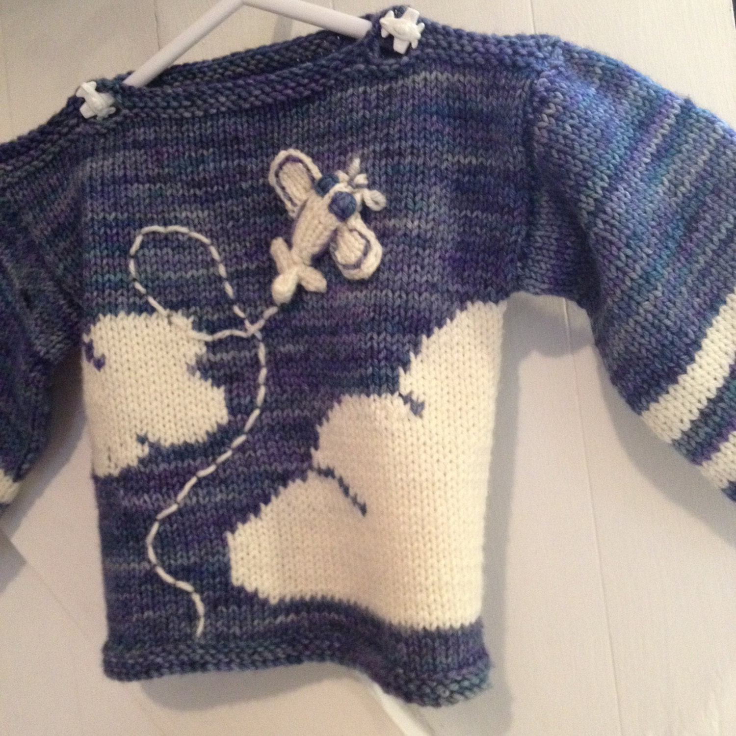 Little Plane Baby Sweater Knitting Pattern - PDF Digital Download ...