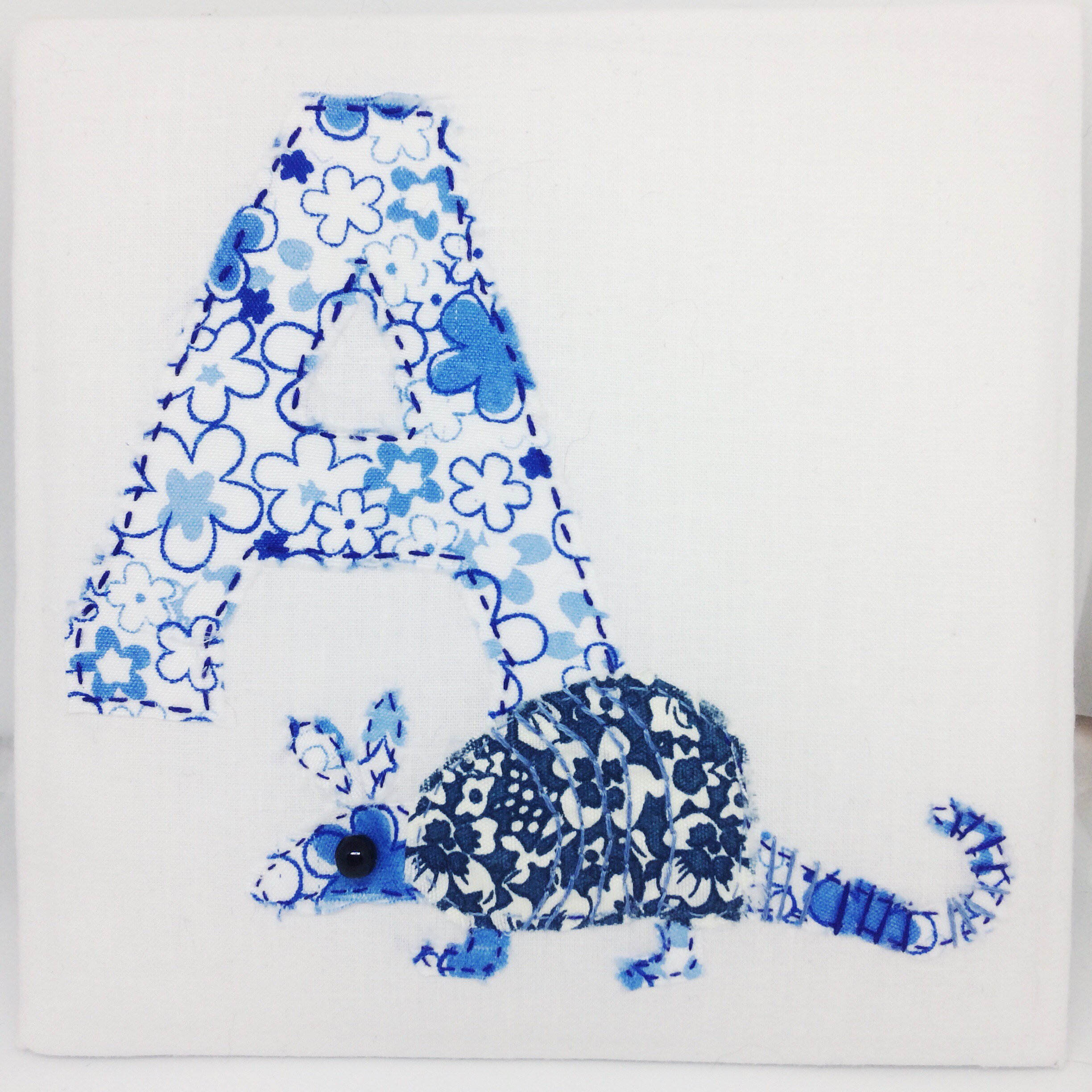 Patchwork Animal Alphabet: 'A is for Armadillo' Baby Initial/letter A ...