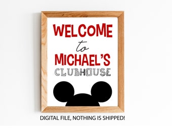 Welcome Sign Mickey Mouse - Etsy