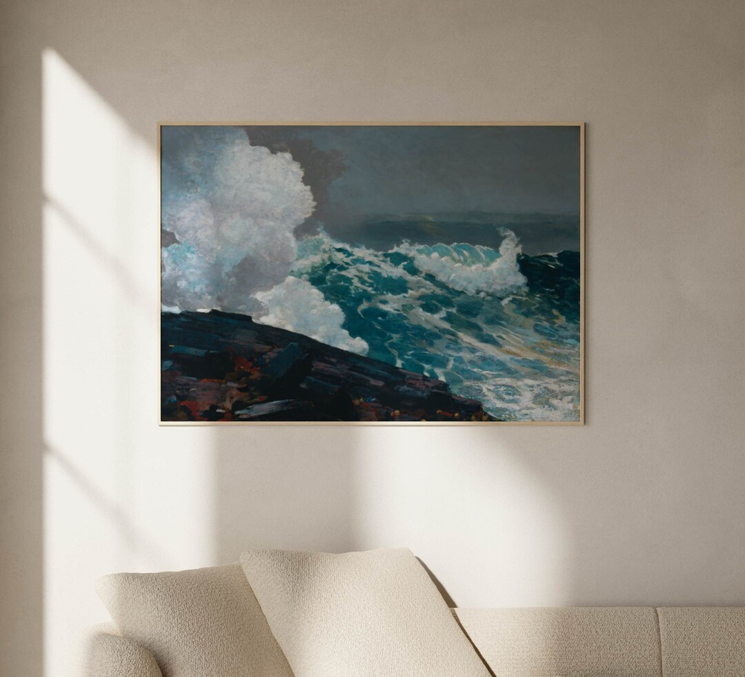 Winslow Homer Northeaster Ocean Waves Fine Art Print, Poster, Sea Scape ...