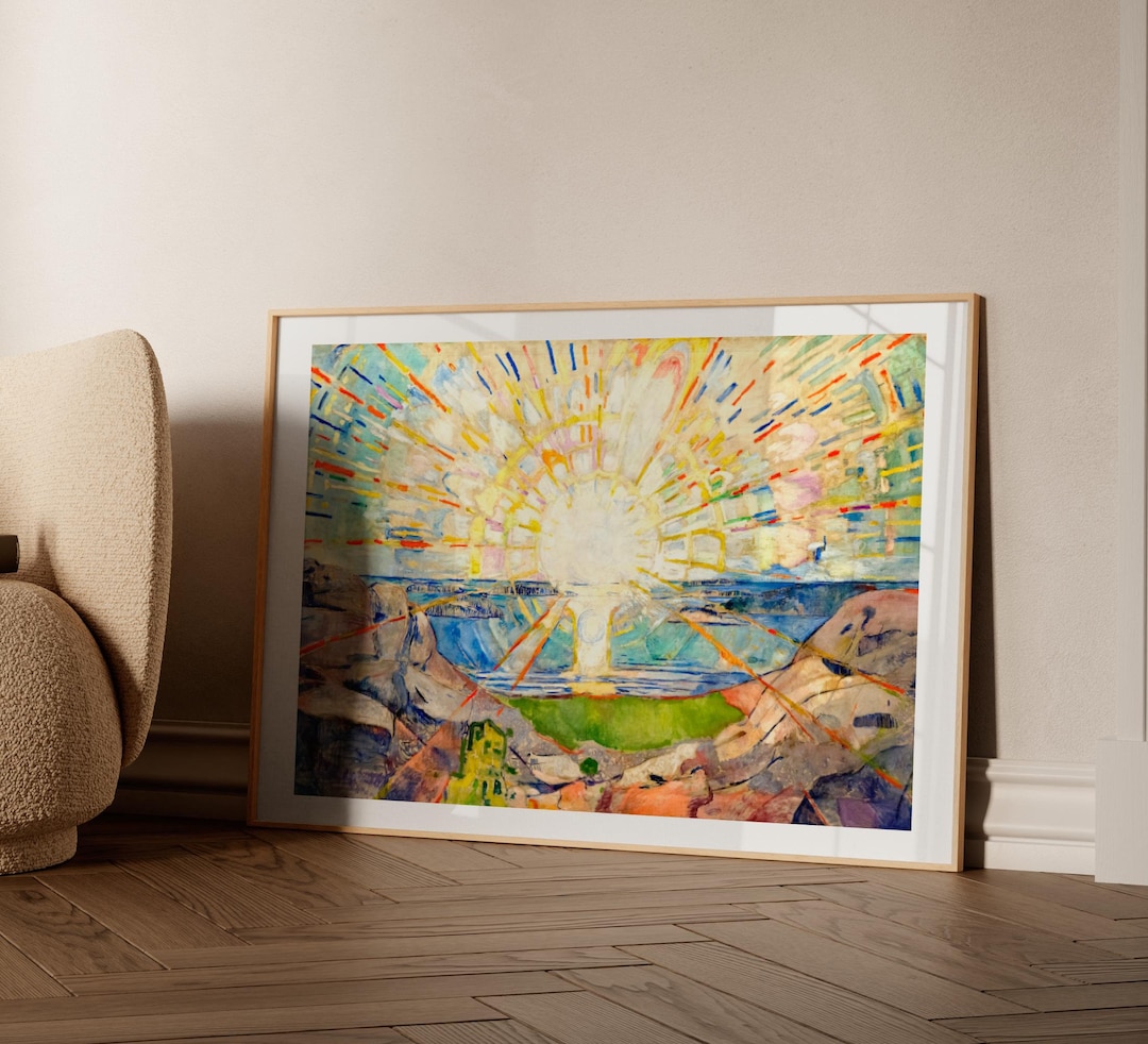 Edvard Munch the Sun Historical Painting, Vintage Print, Fine Wall Art ...