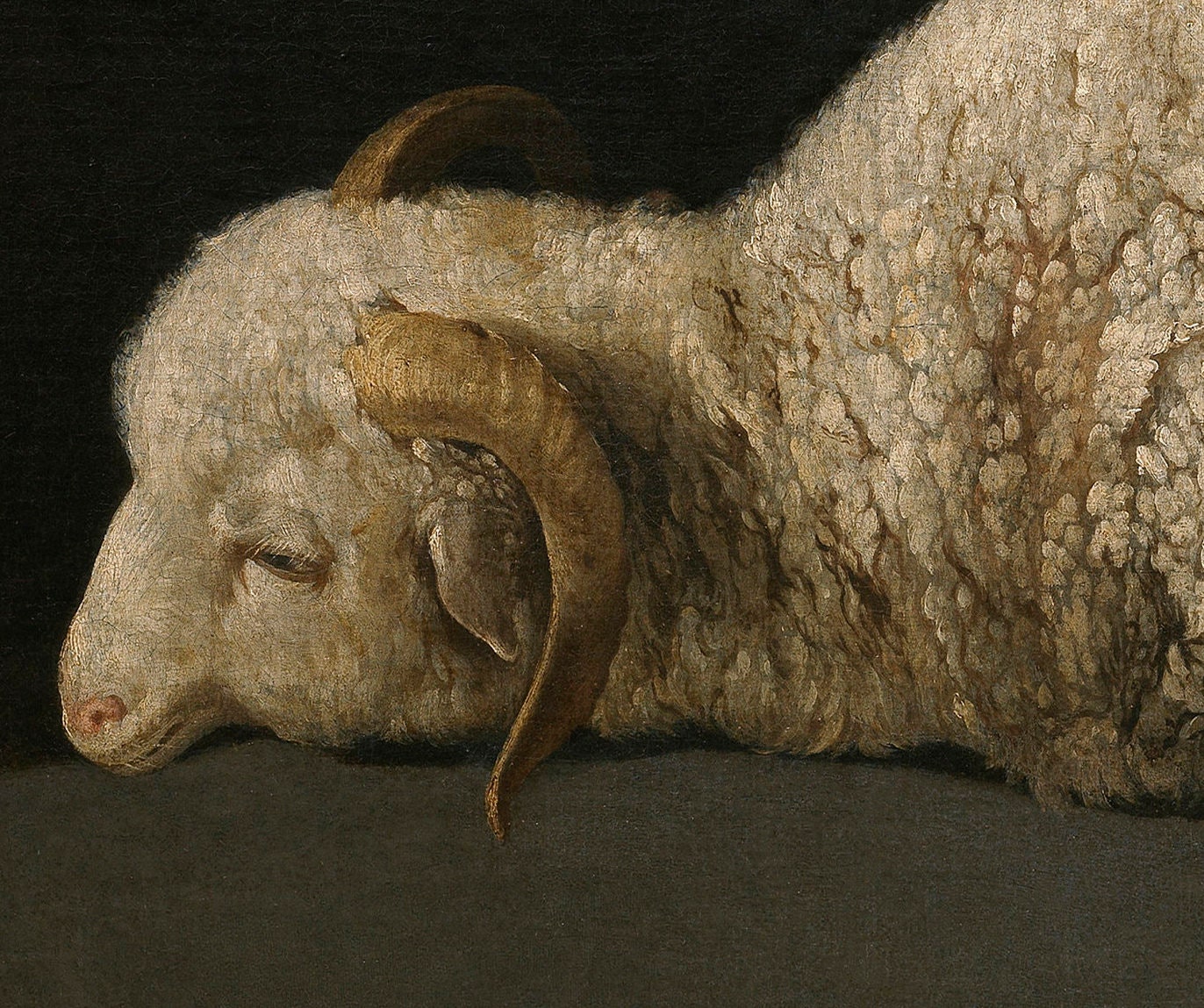 Francisco De Zurbaran Agnus Dei Baroque Animal Painting, Vintage Sacrificial Lamb Print, Fine ...