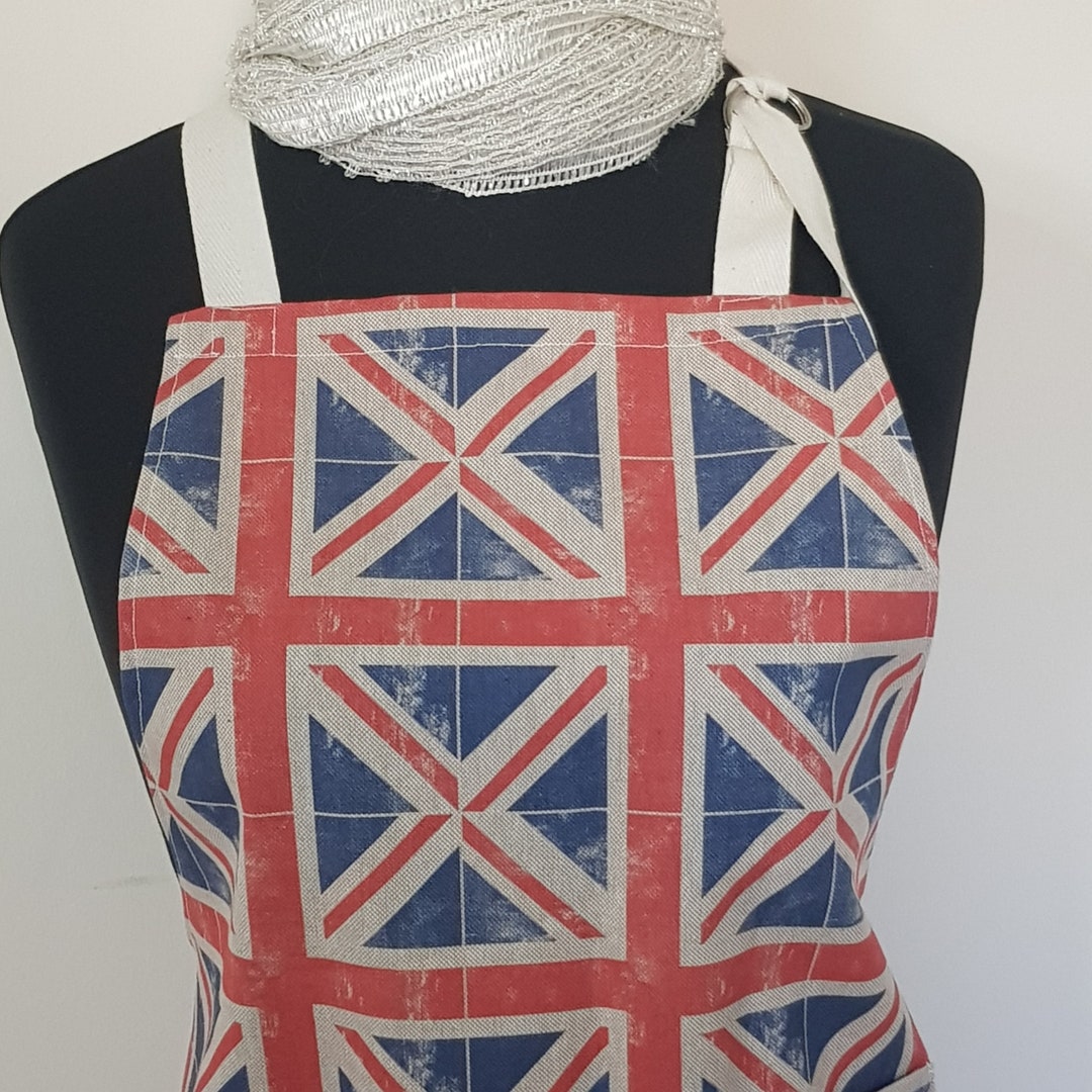 British Flag Vinatge Feel Apron With Pockets - Etsy