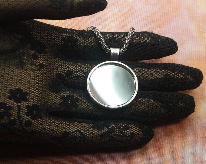 Magic Mirror Jewelry Silver Mirror Pendant for Protection Against ...