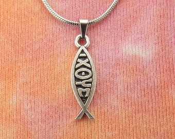 Jesus Fish Necklace - Etsy