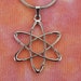 Atomic Whirl Necklace, Bohr Atom Nuclear Atheist Symbol Charm Pendant ...