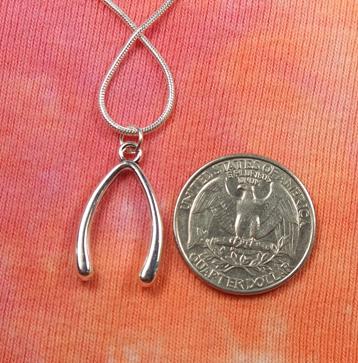 Wishbone Necklace Pick 16-36" Long Chain, Jewelry for Men or Women Gift ...