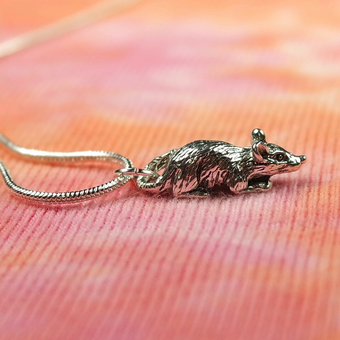Year of the Rat Necklace or Earrings, 3D Realistic Rodent Mouse Charm ...