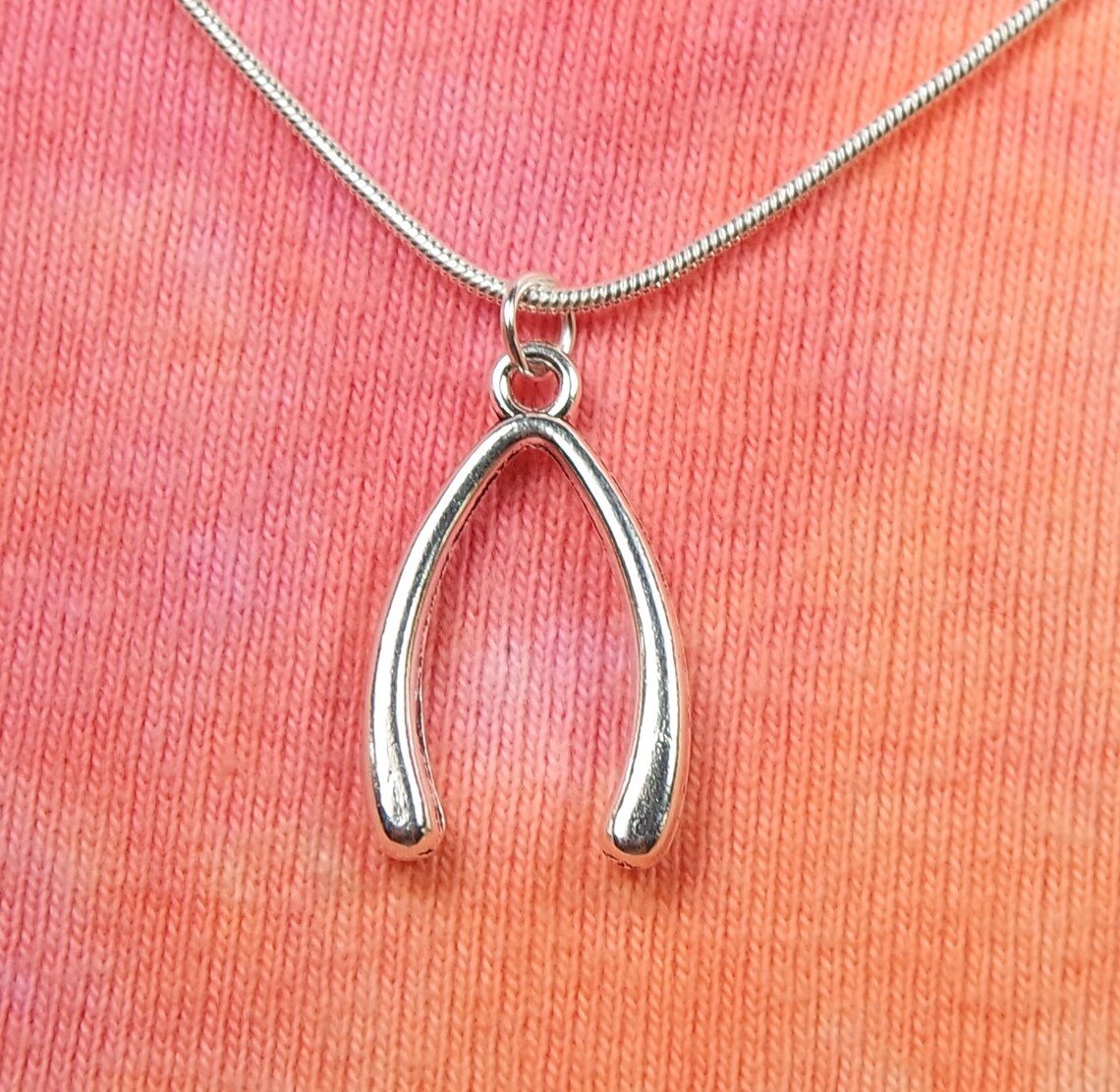 Wishbone Necklace Pick 16-36" Long Chain, Jewelry for Men or Women Gift ...