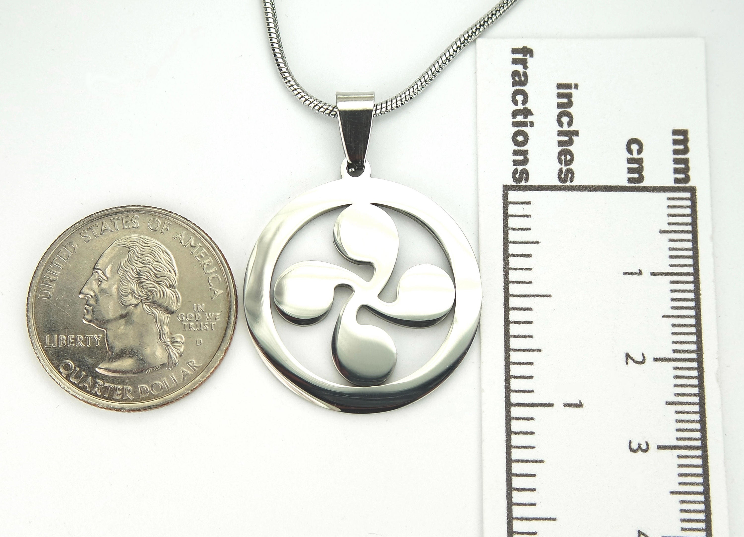 Lauburu Necklace Basque Cross Charm Pendant Celtic Galici | Etsy