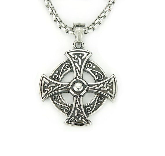 Equal Armed Cross Necklace Solar Cross Square Cross Celtic - Etsy