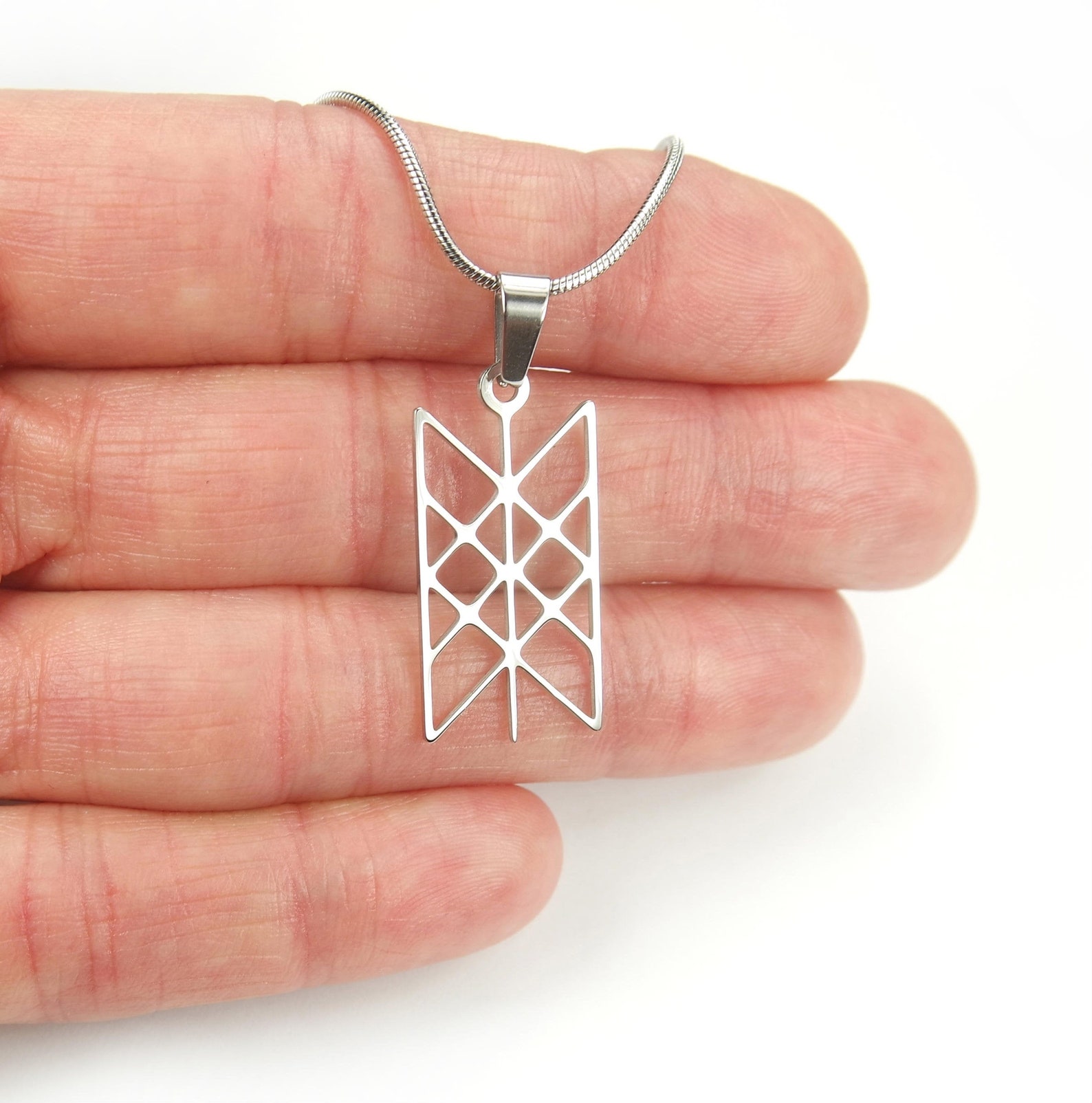 Web of Wyrd Necklace, Viking Norse Matrix of Fate, Pure Stainless Steel ...