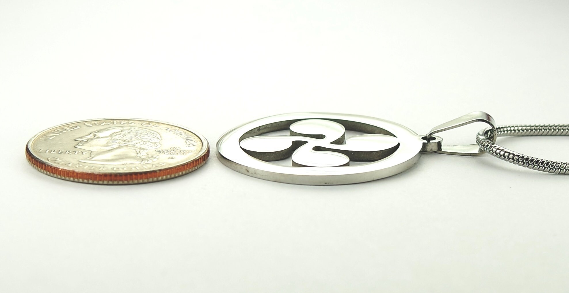 Lauburu Necklace Basque Cross Charm Pendant Celtic Galici | Etsy