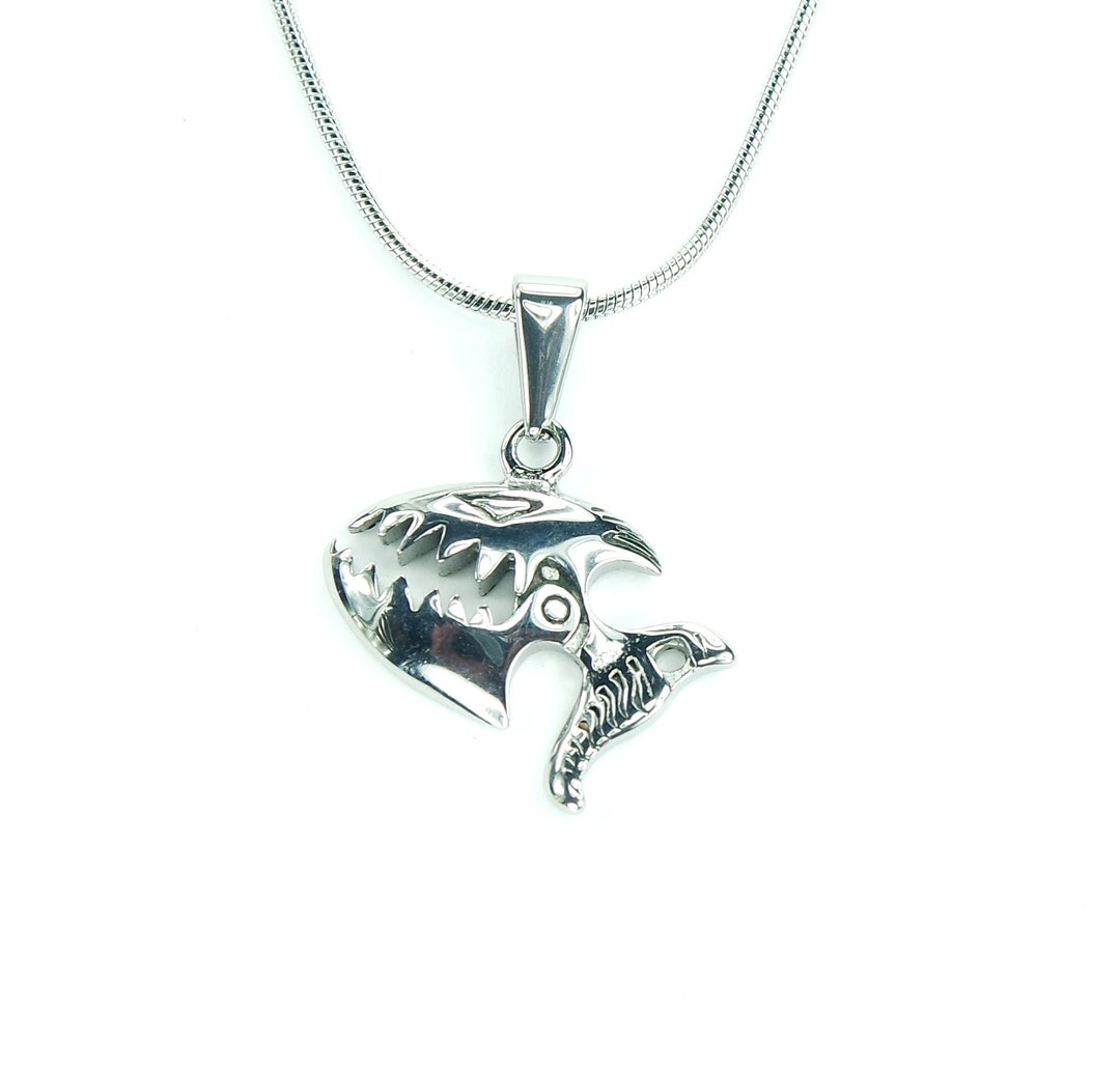 Piranha Necklace, Pure 304 Stainless Steel, Spirit Totem Strength ...