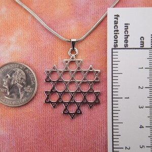 13 Thirteen Interlocking Stars of David Pendant Necklace 16-36" Chain ...