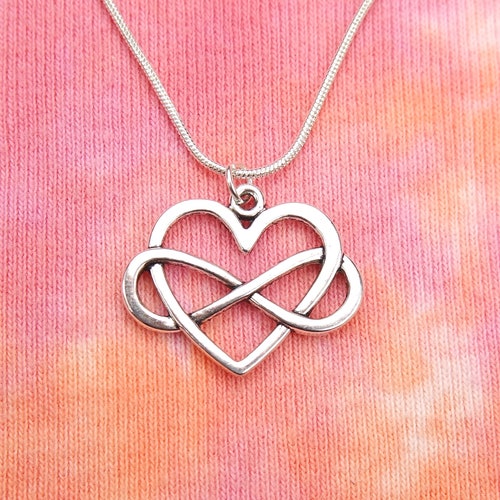 Silver Polyamory Necklace Set of 3 Infinity Heart Jewelry | Etsy