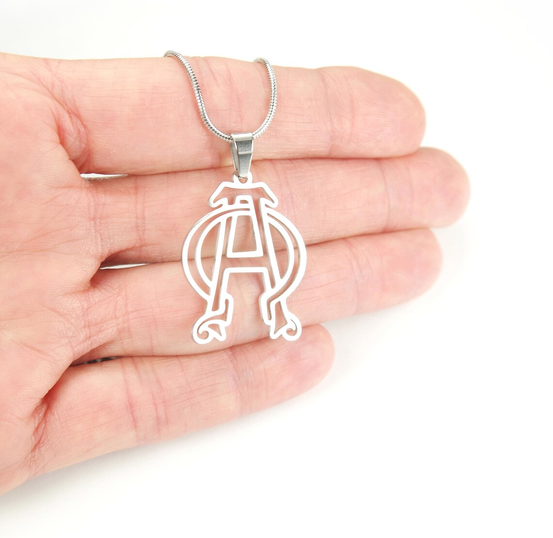 Alpha Omega Necklace Pure 304 Stainless Steel Greek Letters - Etsy