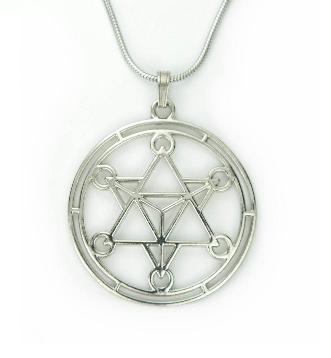Merkaba Necklace, Merkabah Pendant Medallion Big Merkavah, 369 Light ...