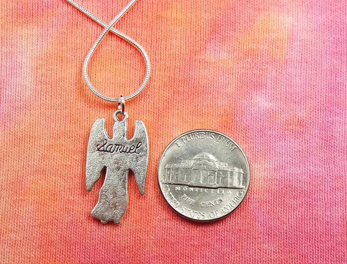 Archangel Samuel Necklace Pick 1636 Long Chain - Etsy