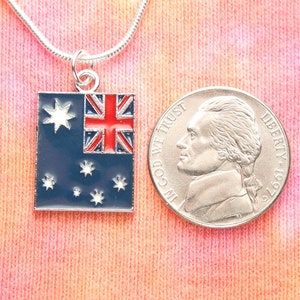 Australia Flag Necklace, Australian Country Enamel Flag Charm Pendant ...