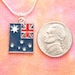 Australia Flag Necklace, Australian Country Enamel Flag Charm Pendant ...