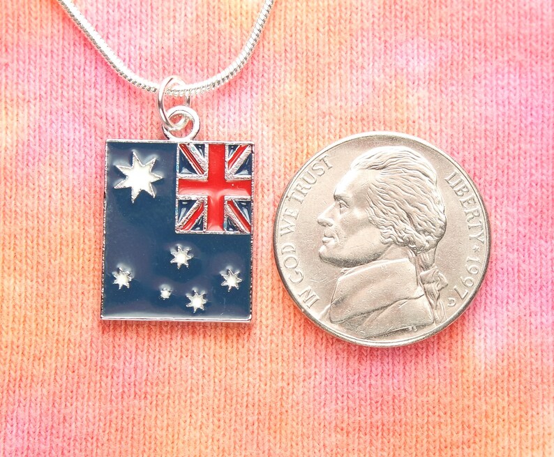 Australia Flag Necklace, Australian Country Enamel Flag Charm Pendant ...