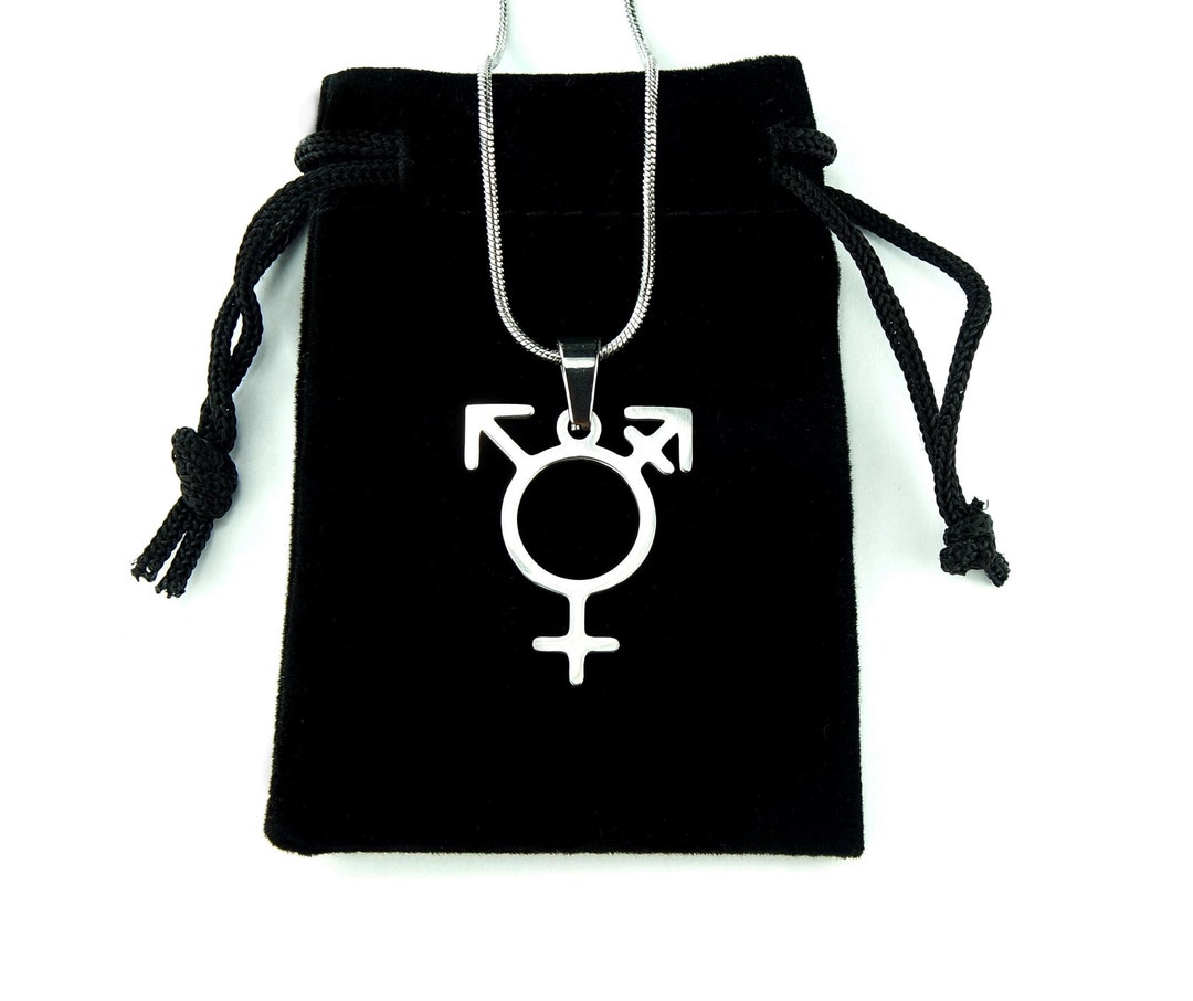 Transgender Necklace or Earrings, Trans Gender Sign Charm Genderqueer ...