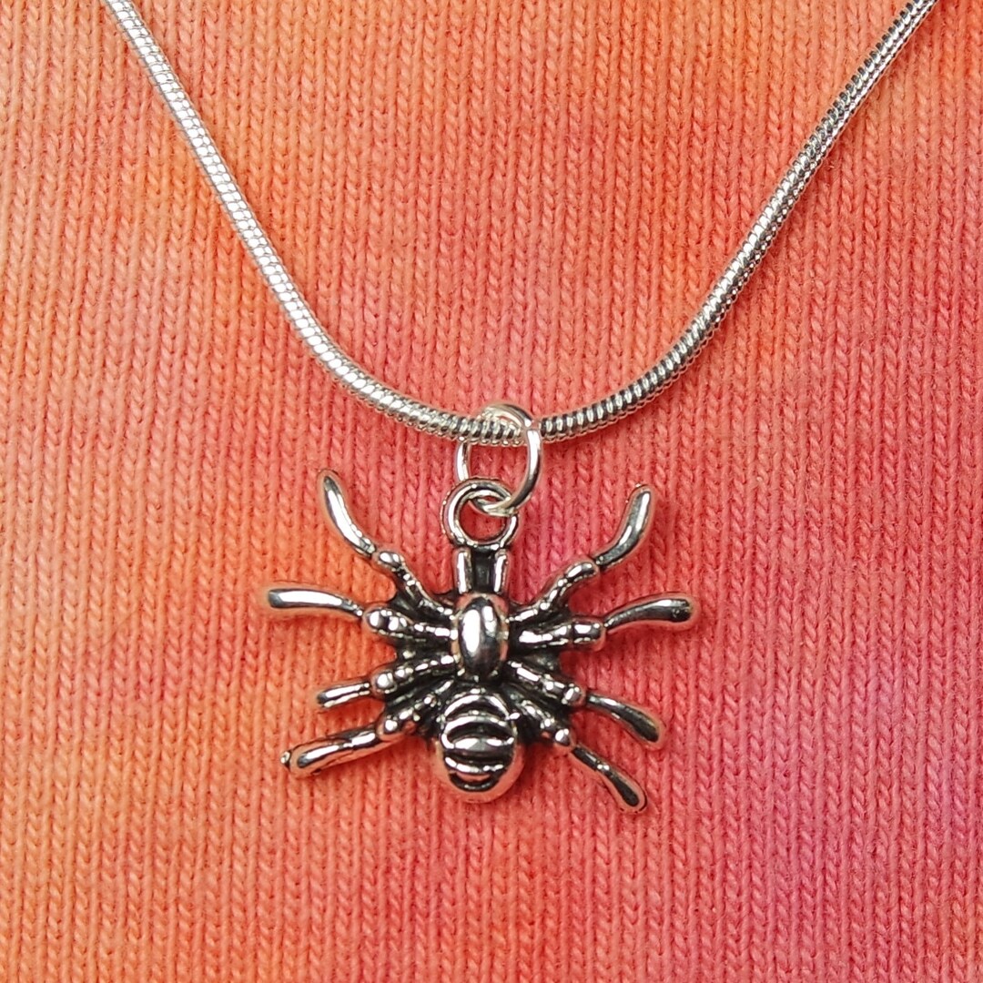 Spider Necklace, Pick 16"-36" Long Chain Arachnid Pendant Charm Jewelry ...