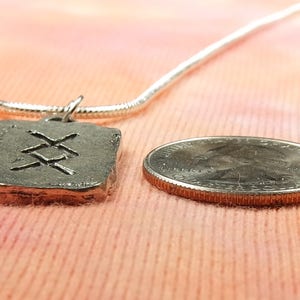 Ingwaz Rune Necklace, Runic Elder Futhark Runes Jewelry, 100% Lead-free ...