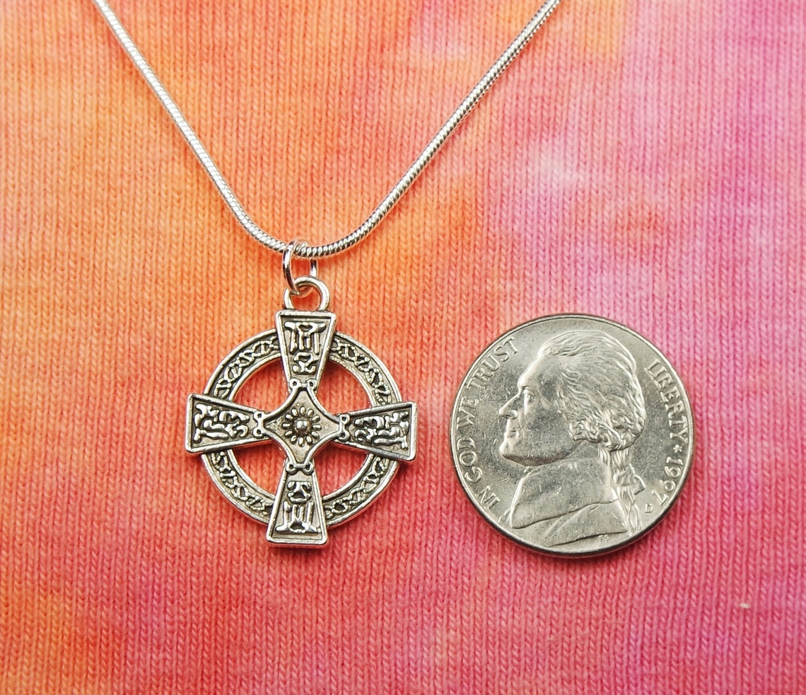 Equal Armed Cross Necklace Solar Cross Square Cross Celtic | Etsy