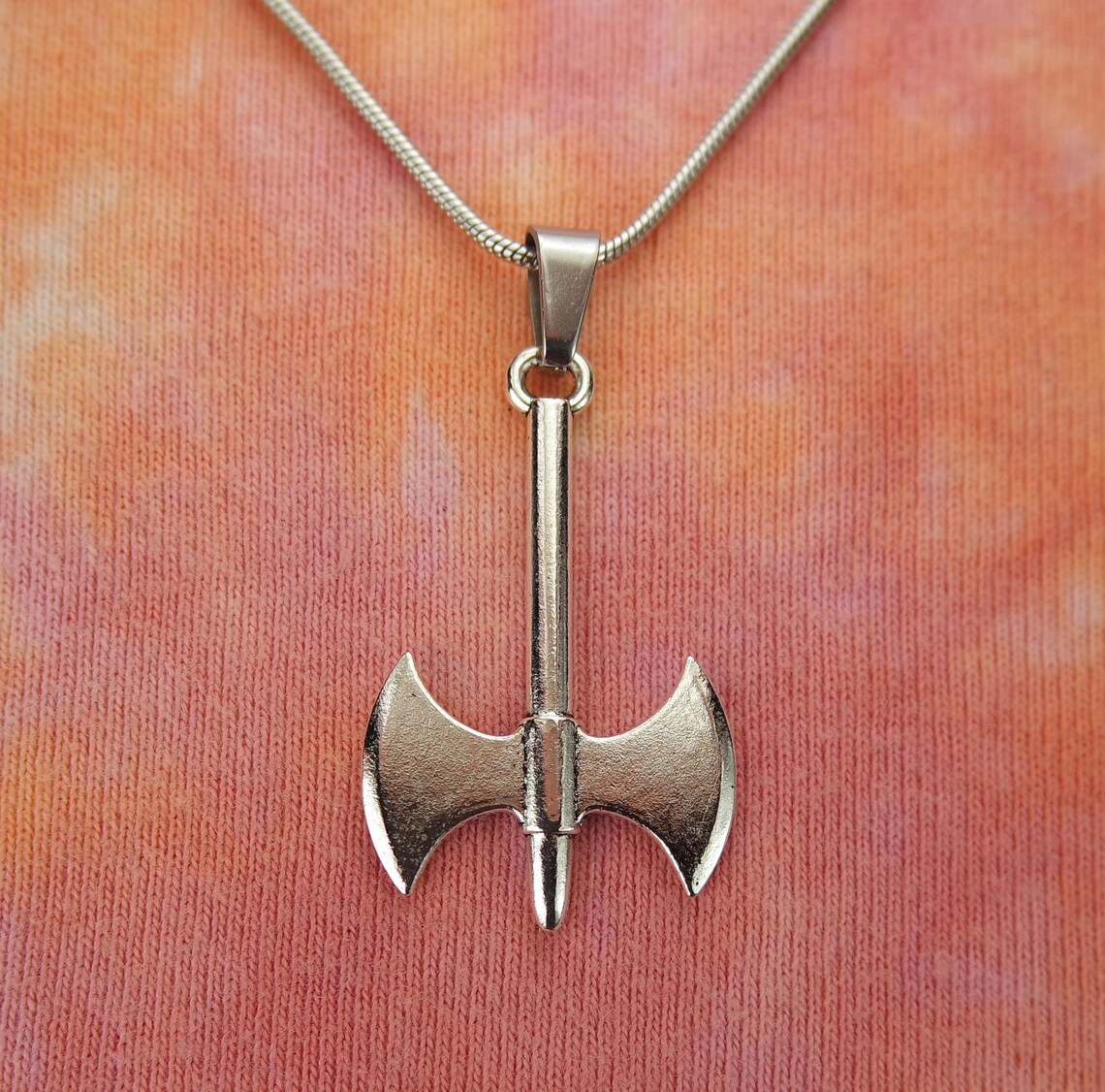 Large Labrys Necklace Double Bitted Axe Charm Pendant Custom - Etsy