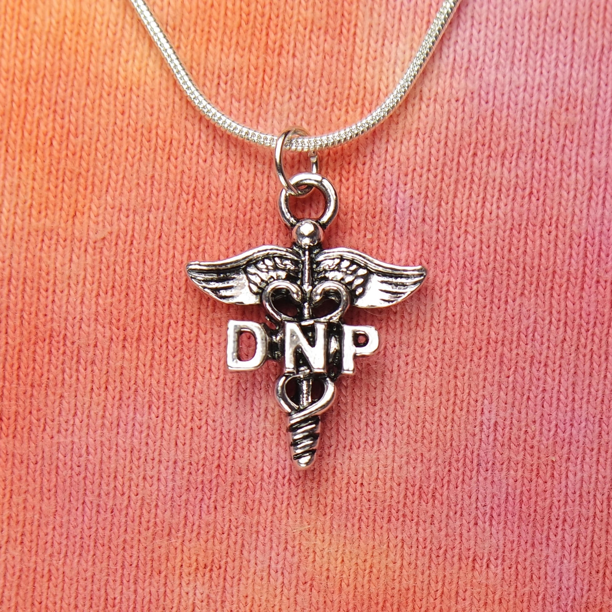 DNP Necklace Doctor of Nursing Practice Caduceus Charm | Etsy