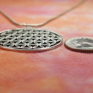 Large Flower of Life Necklace, Sacred Geometry Symbol Charm Pendant Any ...