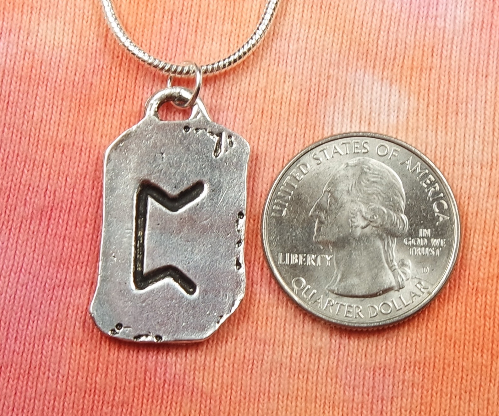 Perthro Rune Necklace, Runic Elder Futhark Runes Jewelry, Lead-free ...