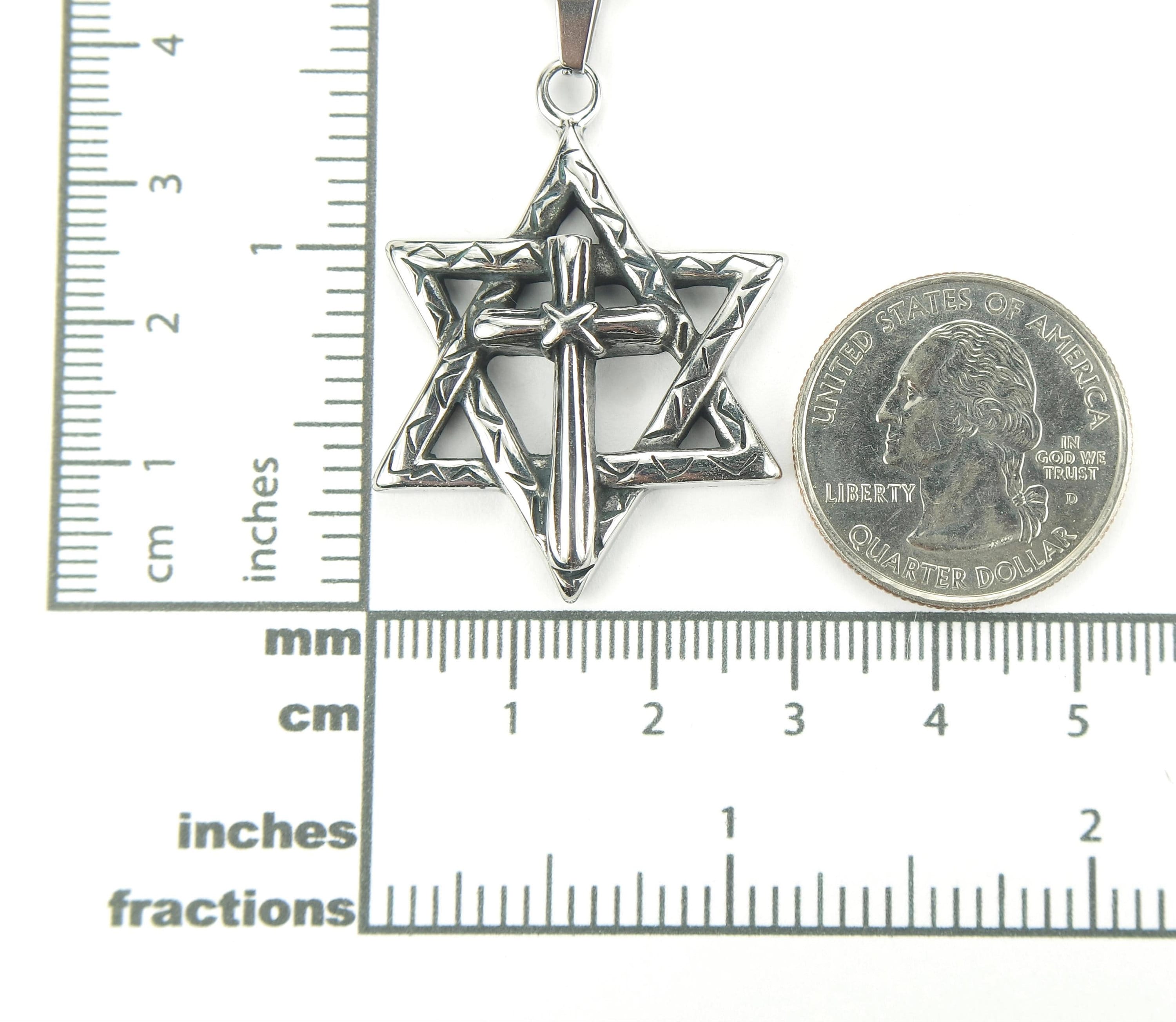 Messianic Star, Cross in Star of David Necklace, Jewish Christian ...