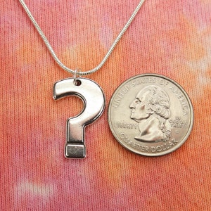 Question Mark Necklace, (medium Version) 16-36" Long Chain, for Men or ...