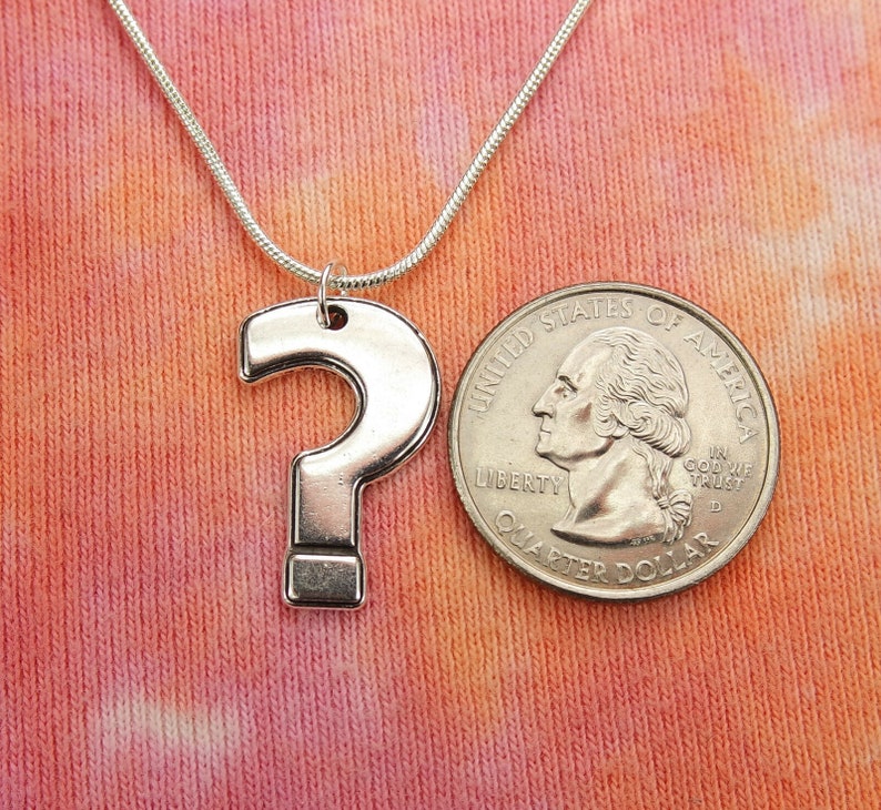 Question Mark Necklace medium Version 16-36 Long | Etsy