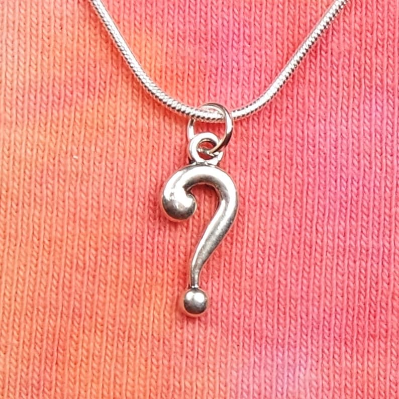 Small Question Mark Necklace small Version 16-36 Long - Etsy