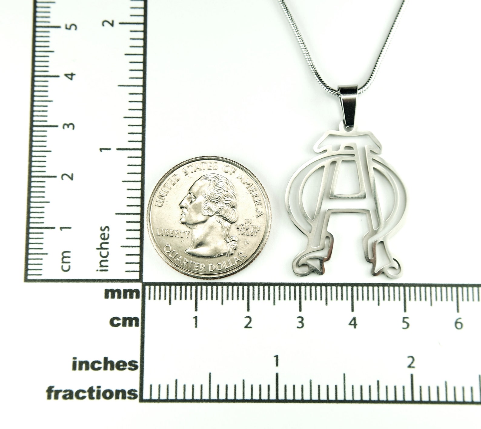 Alpha Omega Necklace Pure 304 Stainless Steel Greek Letters | Etsy