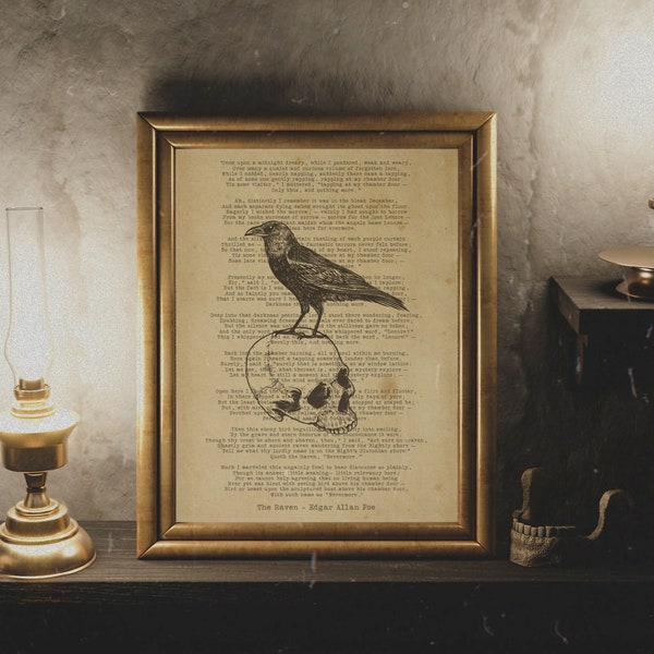 Nevermore Poem Raven - Etsy