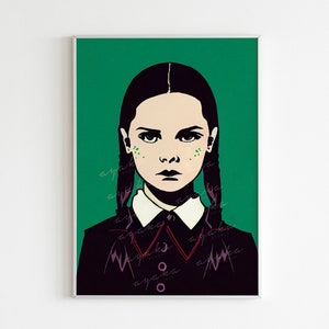 Wednesday Adams Pop Art Poster, Wednesday Addams Poster, Wednesday ...