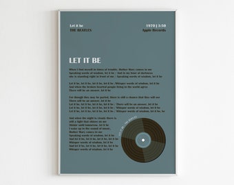 Beatles Poster Let It Be - Etsy
