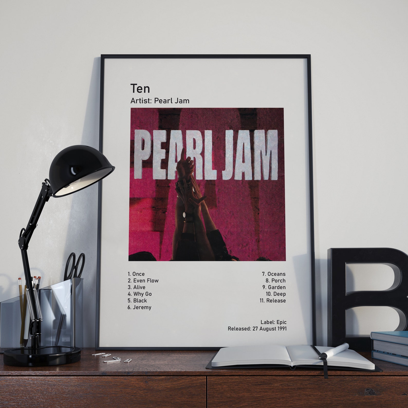 Pearl Jam Ten Album Poster Pearl Jam Album Cover Poster Pear - Etsy