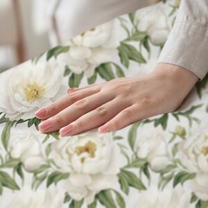 White Peony Seamless Pattern, Commercial Use, Peonies Pattern, Digital ...