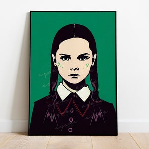 Wednesday Adams Pop Art Poster, Wednesday Addams Poster, Wednesday ...