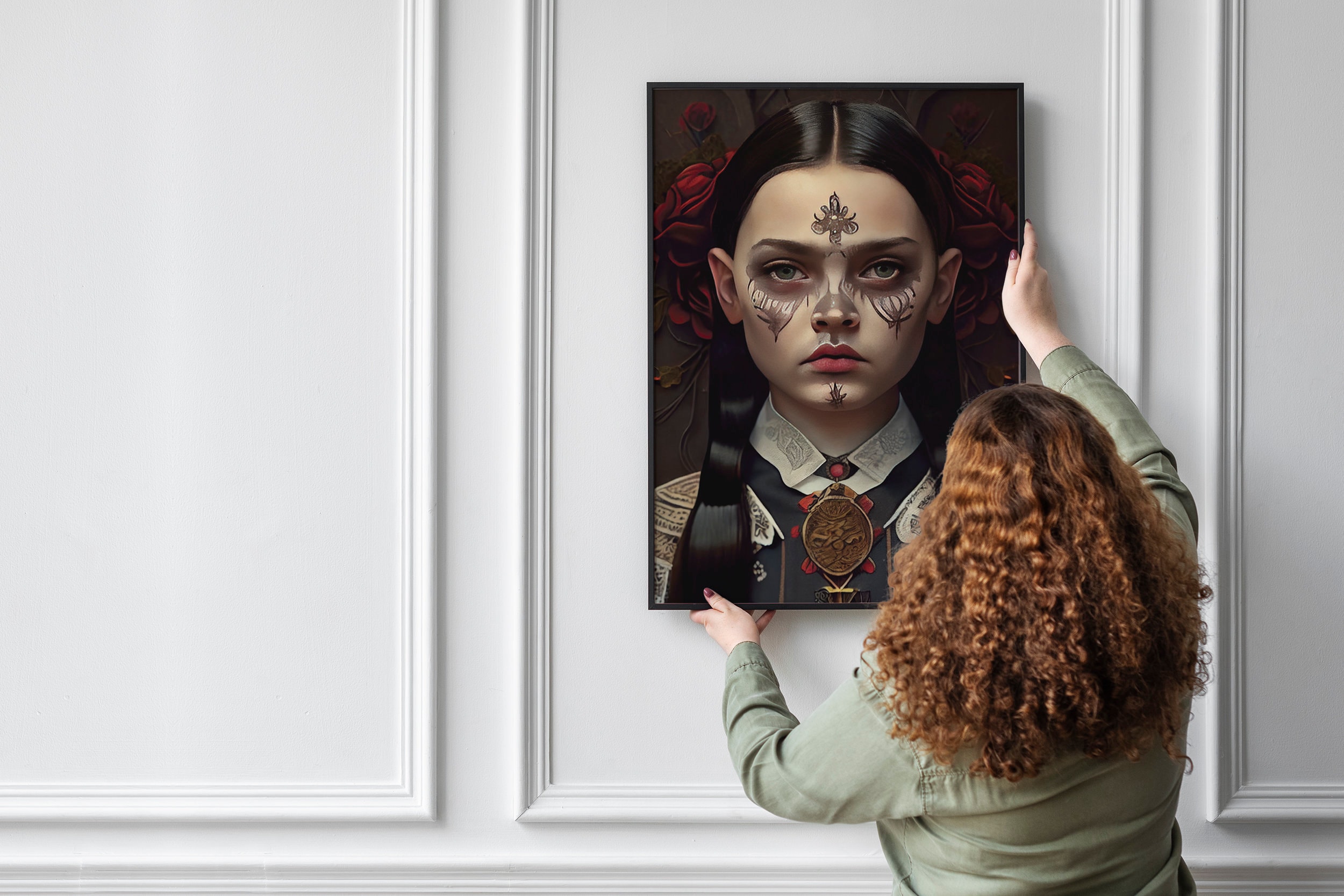 Mexican Wednesday Addams Print, Latina Wednesday Addams Poster sold by ...
