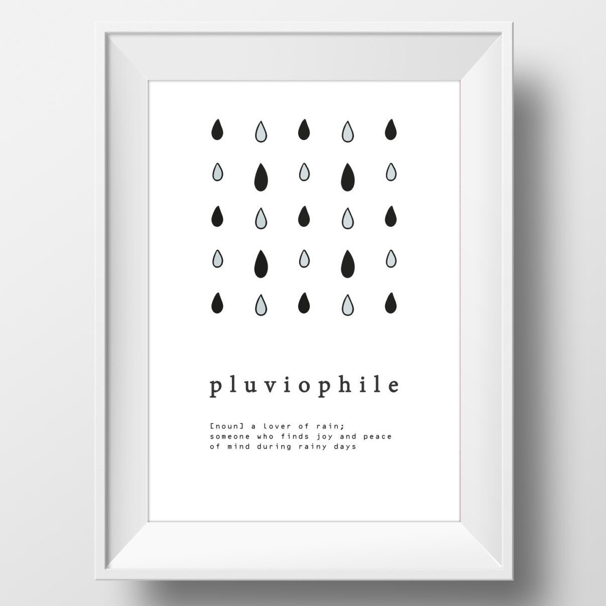 Pluviophile Poster Rain Lover Poster Rain Poster - Etsy