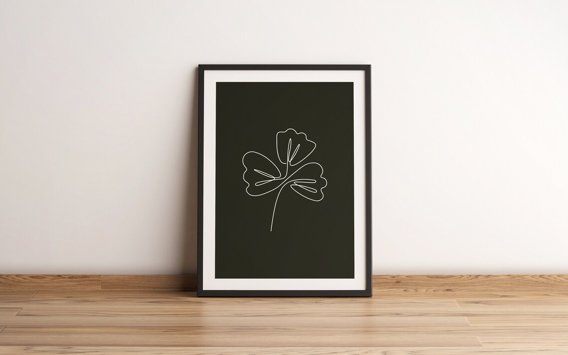 Clover Poster Minimalist Poster Line Art Poster Botanical | Etsy