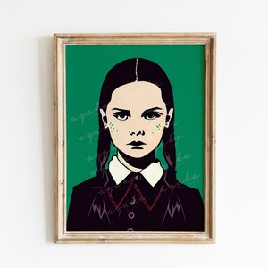 Wednesday Adams Pop Art Poster, Wednesday Addams Poster, Wednesday ...
