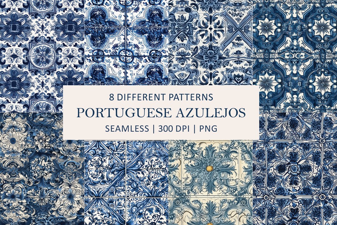 Portuguese Azulejos Seamless Pattern, Portuguese Tiles Pattern ...